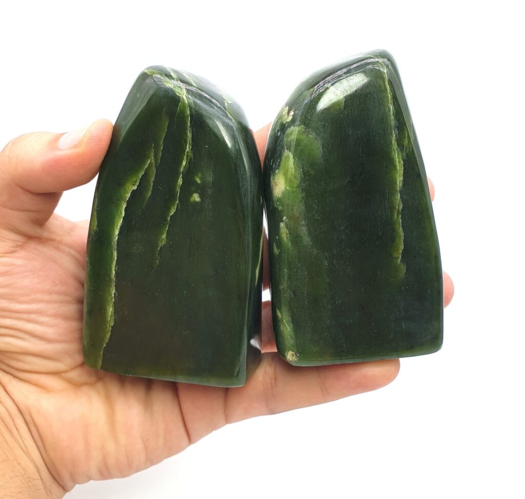 Green Color Nephrite Jade Free Forms Tumbles - Afghan Precious Minerals