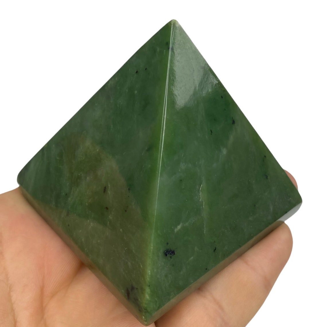 Best Quality Green Nephrite Jade Pyramid - Afghan Precious Minerals