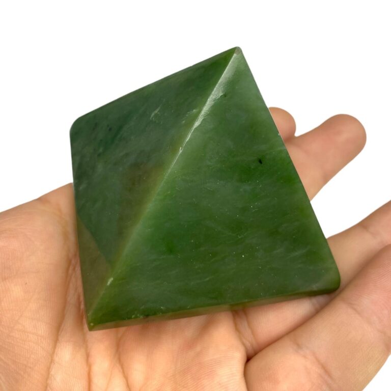 Green Nephrite Jade Pyramid - Afghan Precious Minerals