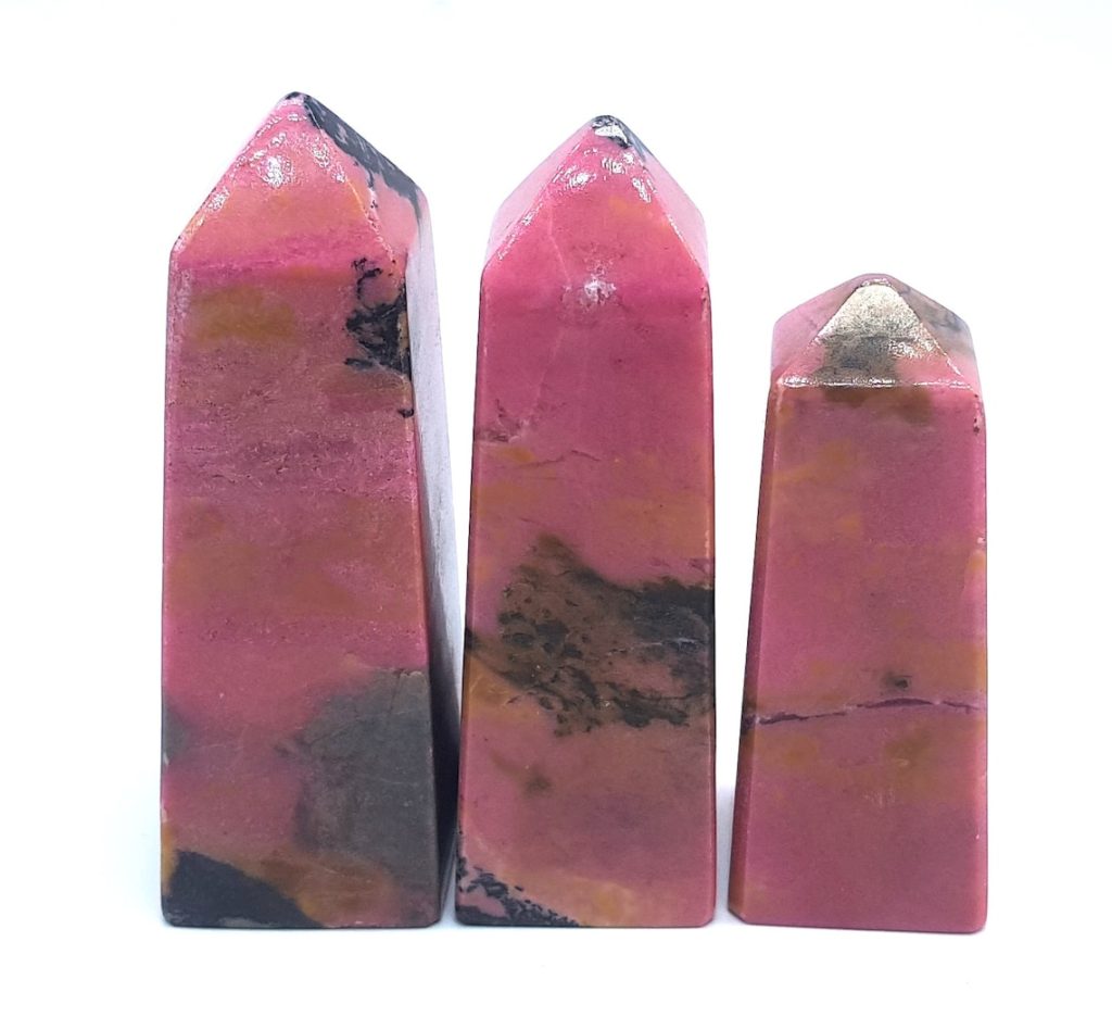 Pink Color Best Quality Rhodonite Towers ,Obliques - Afghan Precious ...