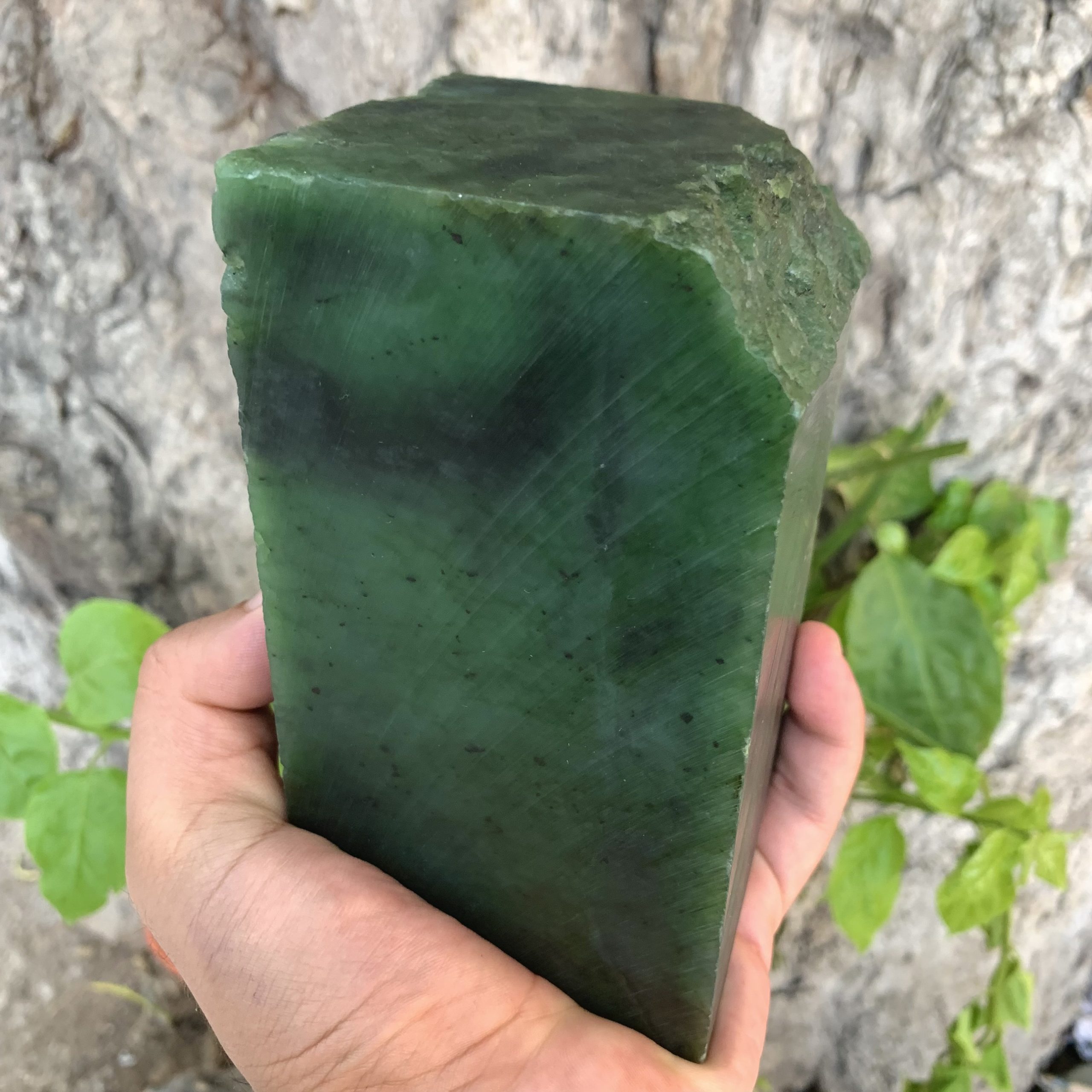 Great Quality Green Color Nephrite Jade Cube - Afghan Precious Minerals